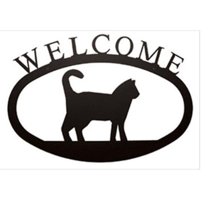 Village Wrought Iron Large Cat Welcome Sign - Walmart.com