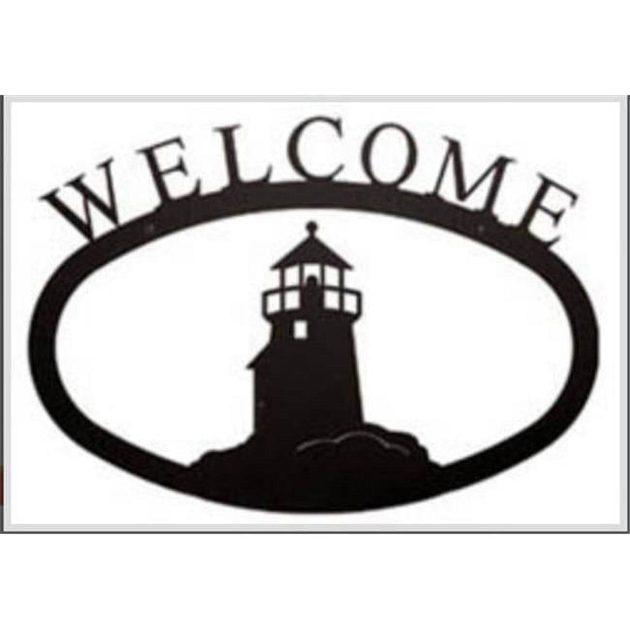 Village Wrought Iron Large Lighthouse Welcome Sign LG - Walmart.com