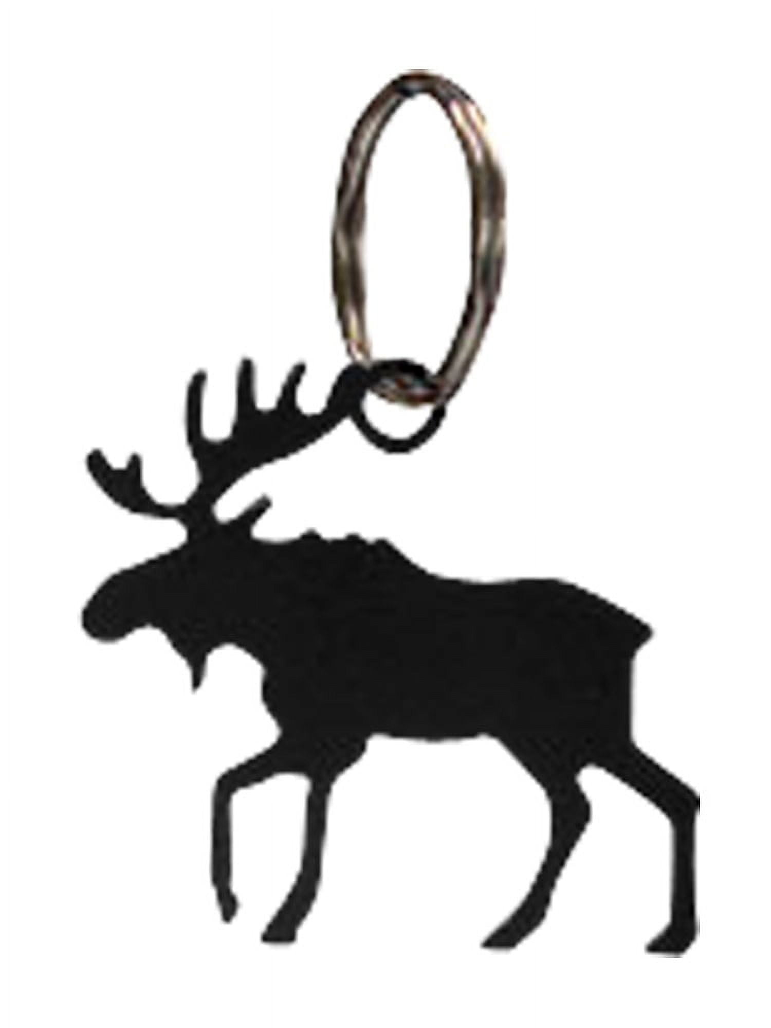 Village Wrought Iron Moose Metal Mini 3D Key Rings - Key Chain ...