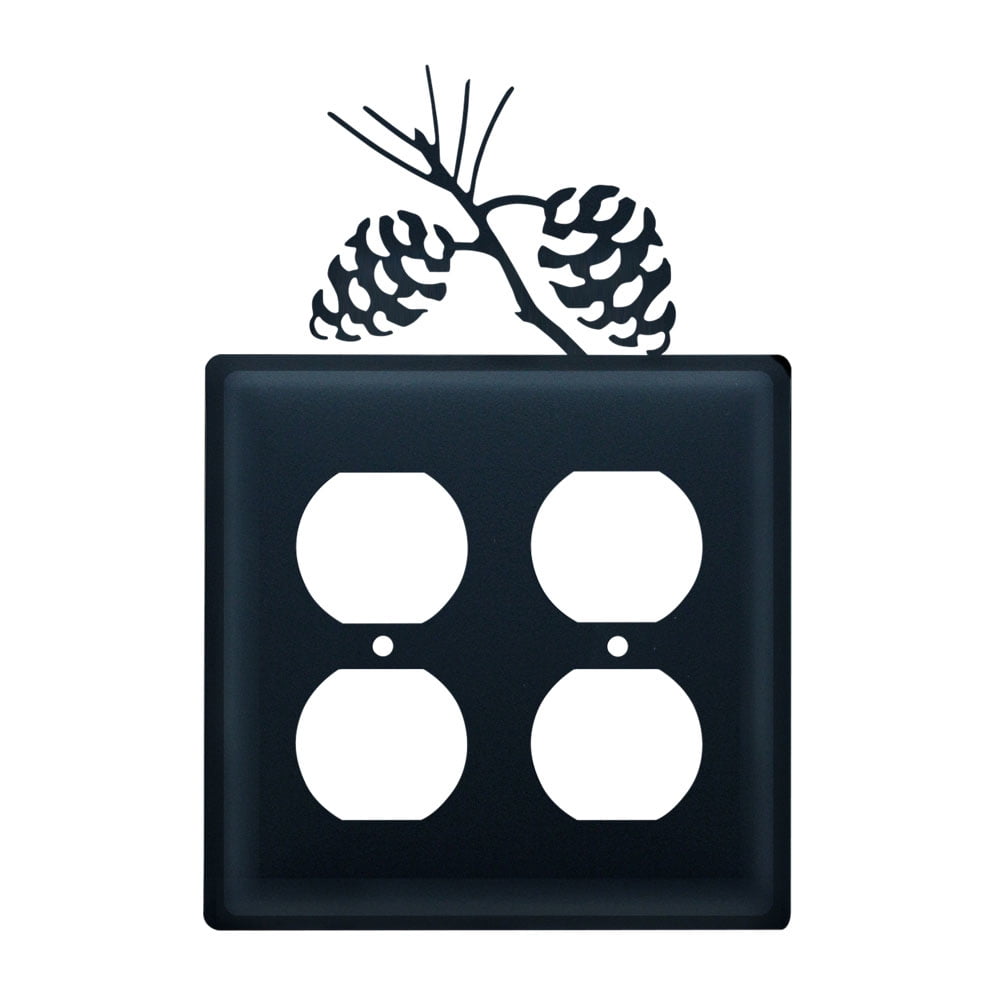 Village Wrought Iron Pinecone - Double Outlet Cover - Walmart.com