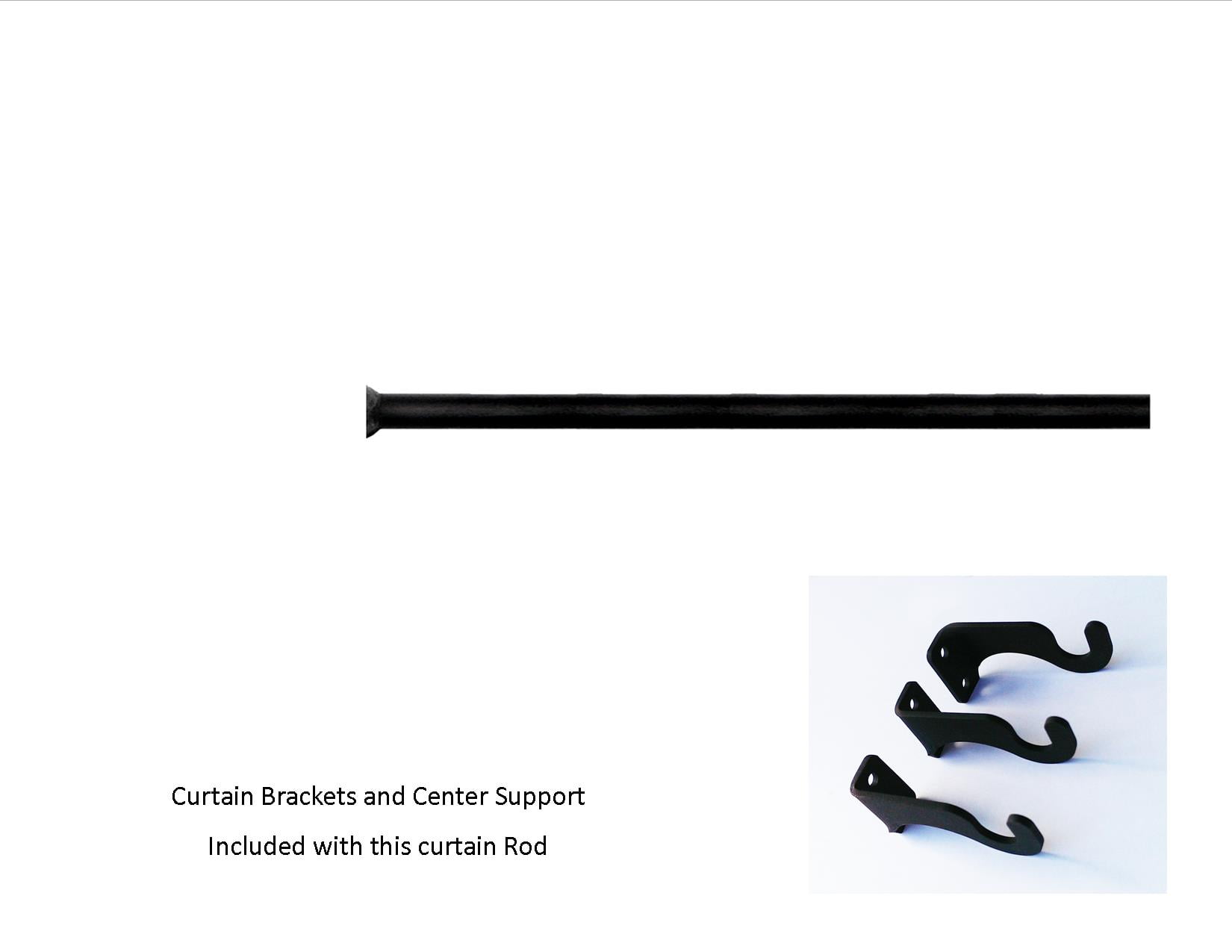 Plain Curtain Rod - Xl (hardware Is Included) - Walmart.com