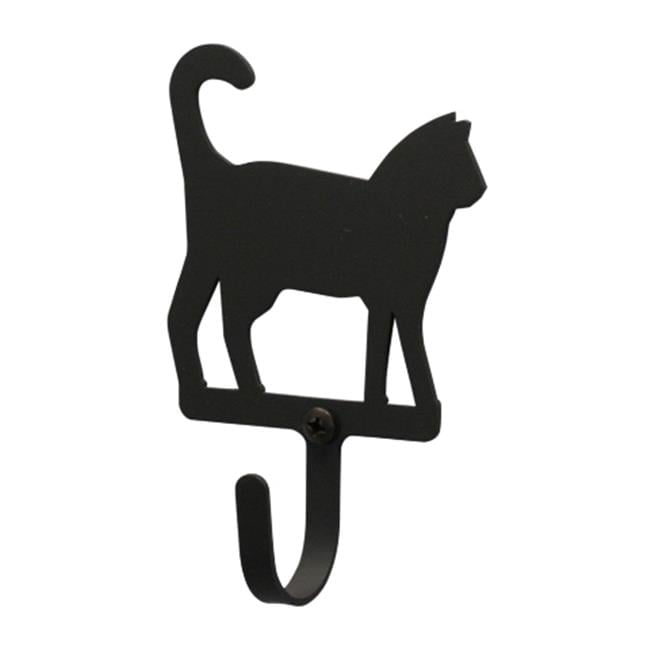 Village Wrought Iron Cat Wall Hook Extra Small - Black - Walmart.com