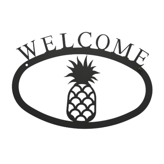 Village Wrought Iron Small Welcome Sign-Plaque - Pineapple - Walmart.com