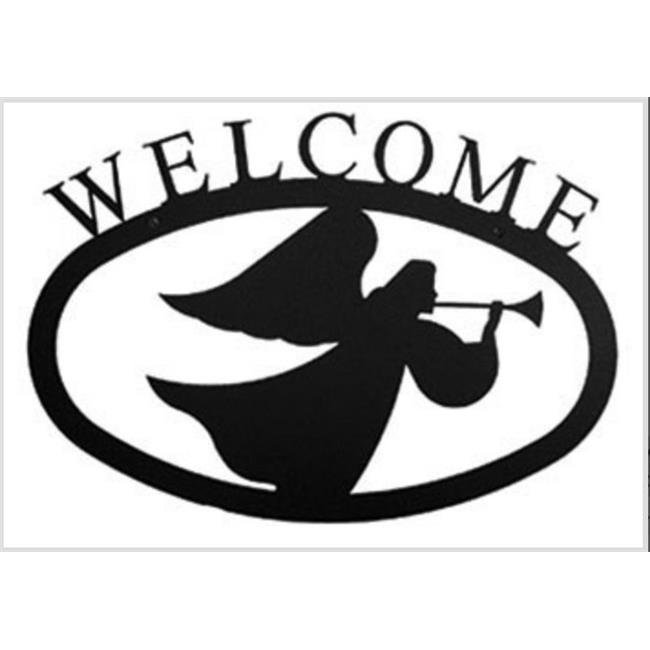 Village Wrought Iron WEL-48-L Large Angel Welcome Sign - Walmart.com