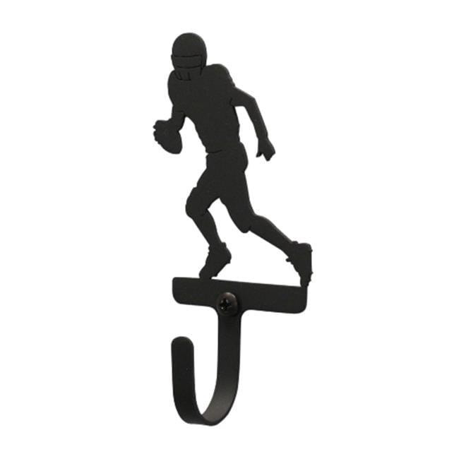 Village Wrought Iron WH-195-S Football Player Wall Hook S - Black ...