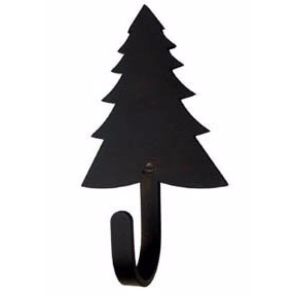Village Wrought Iron WH-42-XS Pine Tree Wall Hook Extra Small - Black ...