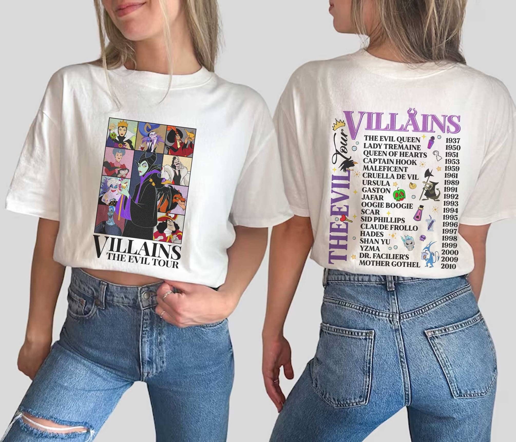Villains Evil Tour Shirt, Villains Tour T-Shirt, Villain Era Shirt, Bad ...