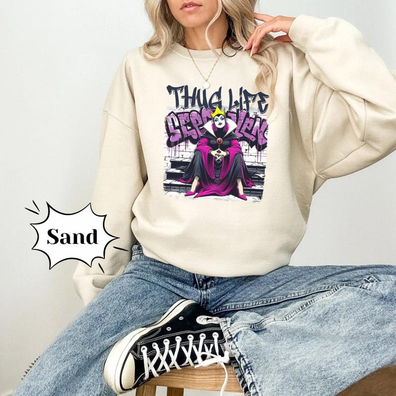 Villains Thug Life Evil Queen Shirt Bella Canvas - Walmart.com