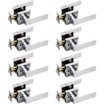 Villar Home Designs Privacy Lever Style Chrome Door Handle 8 Pack ...