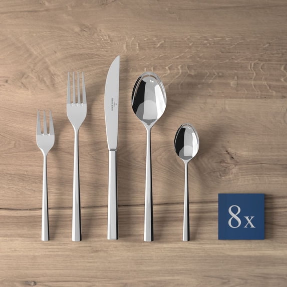 Villeroy & Boch Silverware Piemont 40-Piece Flatware Set for Serving ...