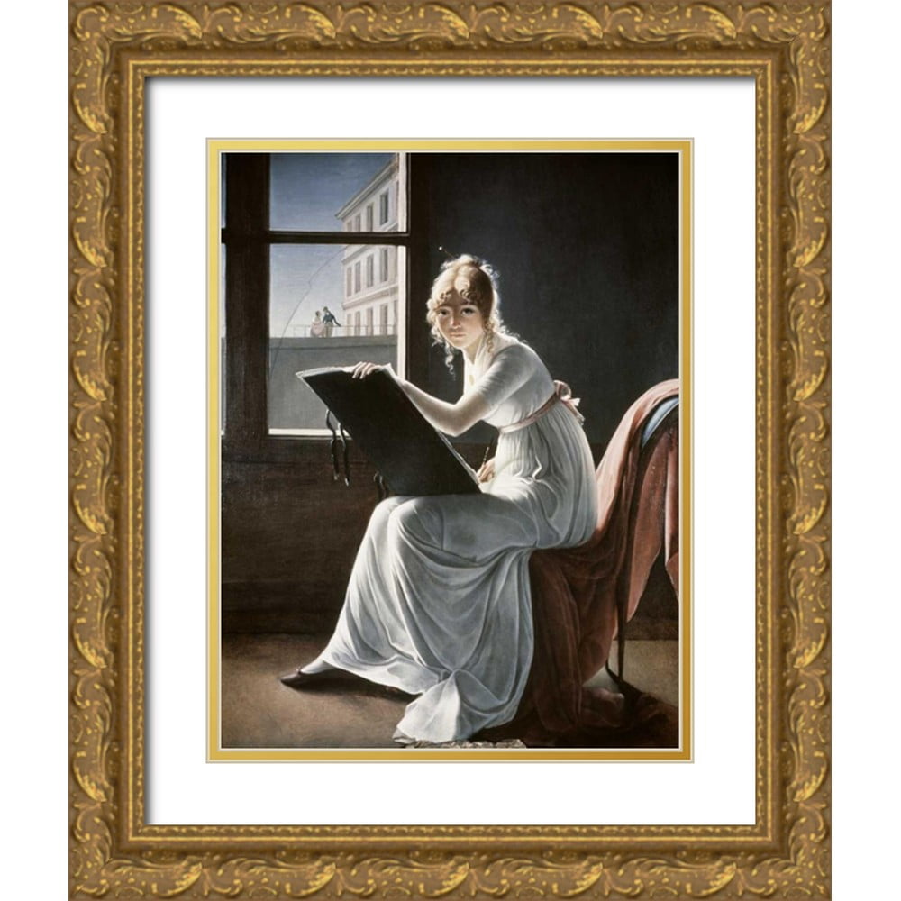 Villers, Marie Denise 19x24 Gold Ornate Wood Framed with Double Matting ...