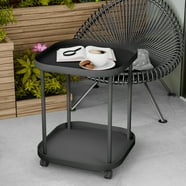 Ktaxon Movable Side Table with Adjustable Height, Rolling Computer Desk ...