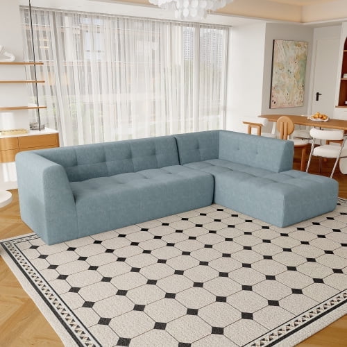 Villeston 112.2" Modular Combination Sofa Set, Modern Minimalist Sofa ...