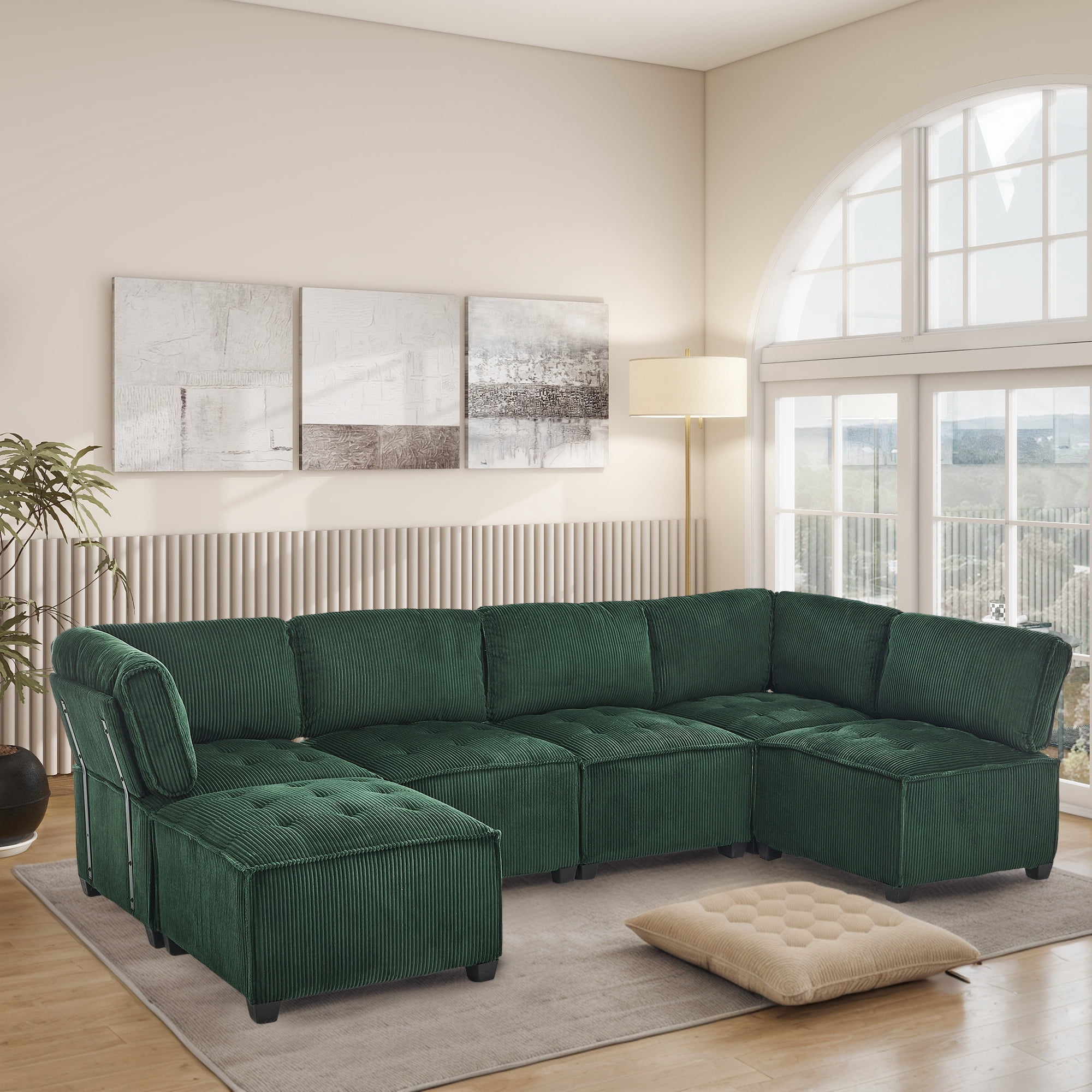 Villeston U-Shaped Sectional for Living Room with Reversible Chaises ...