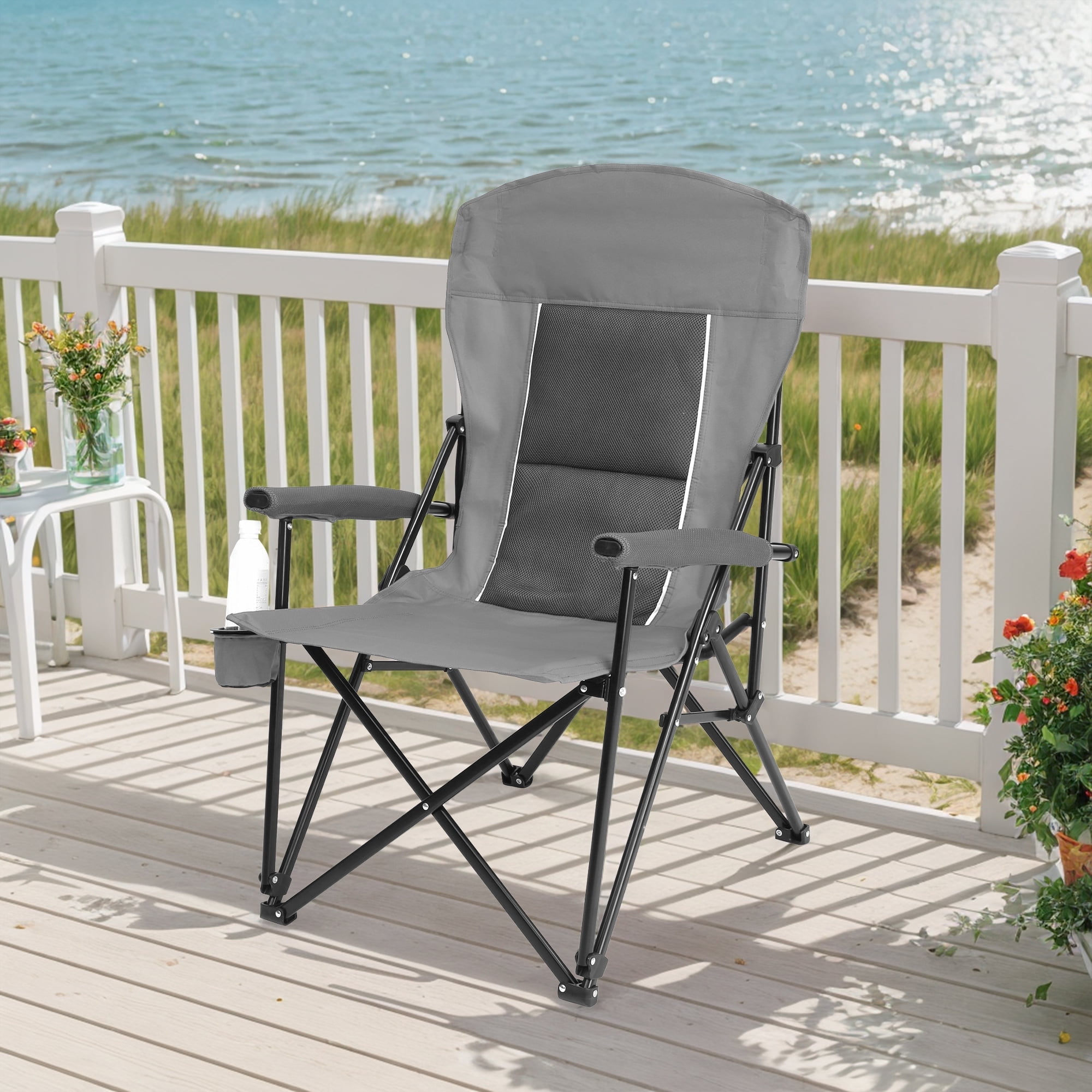 Villeston Outdoor High Back Heavy Duty Lawn Chair Portable Folding with ...