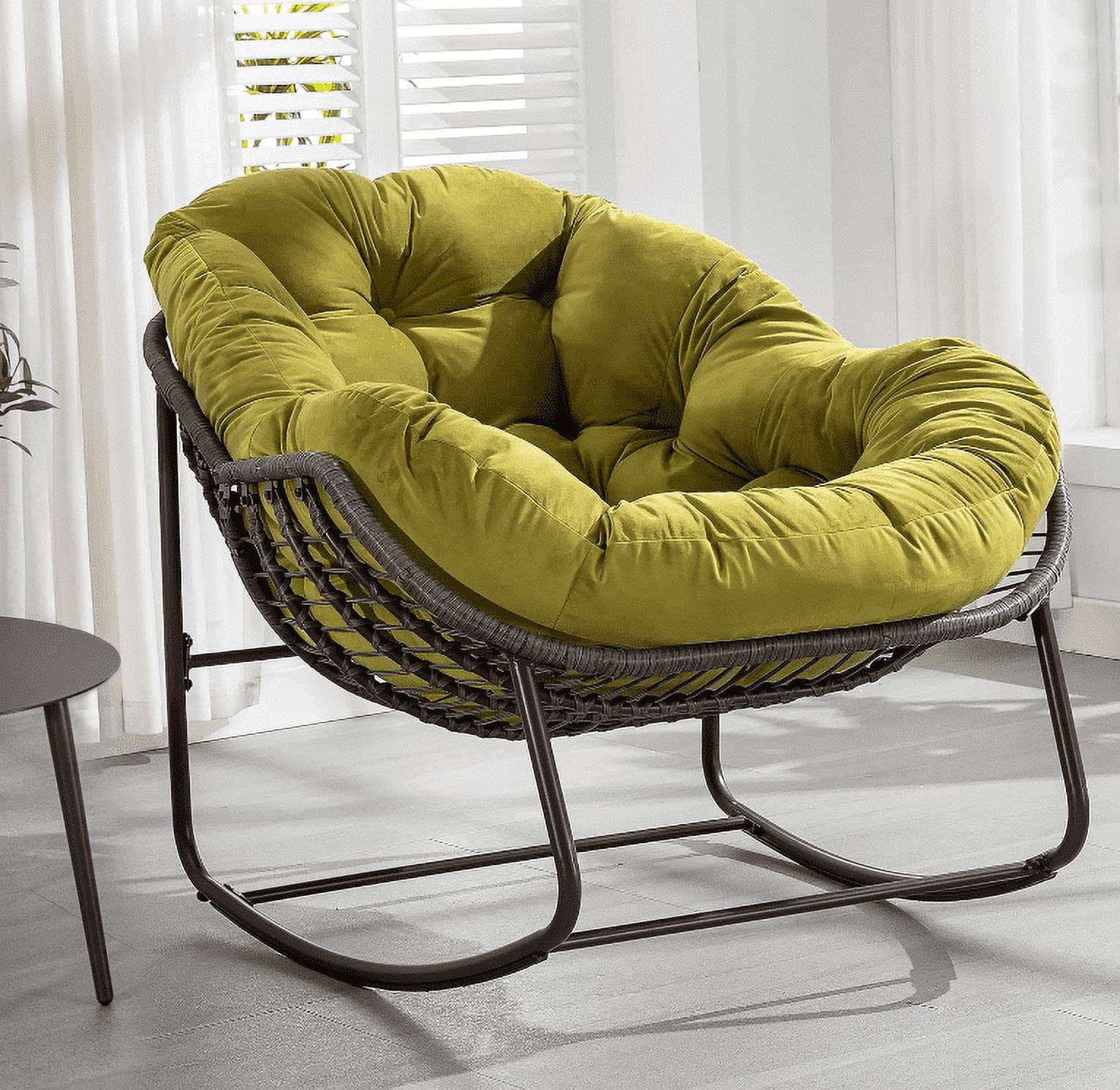 Villeston Cozy Single Outdoor Patio Rocking Egg Chair - Oversized with ...