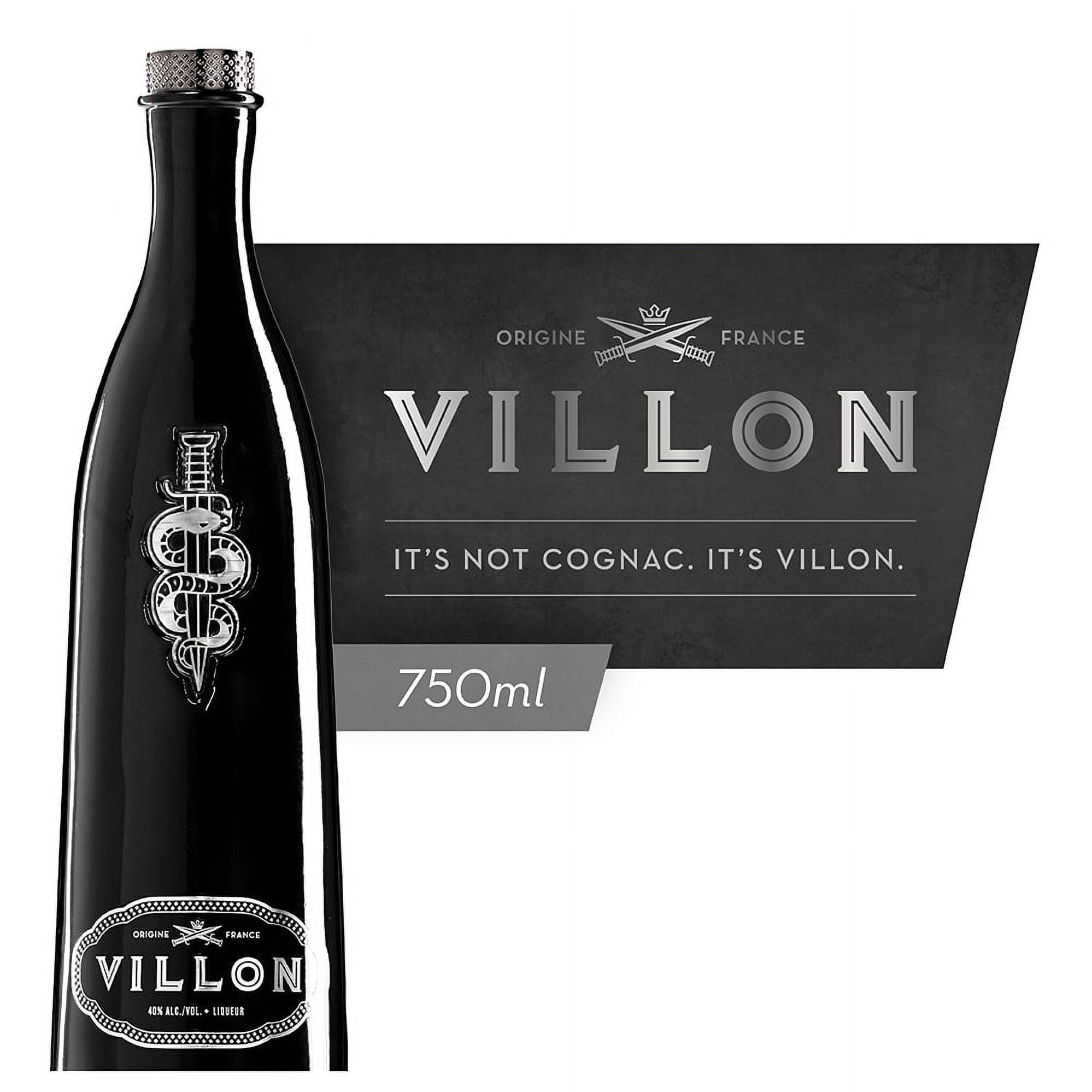 Villon Brandy Liqueur, 750 ml Bottle, 40% ABV - Walmart.com