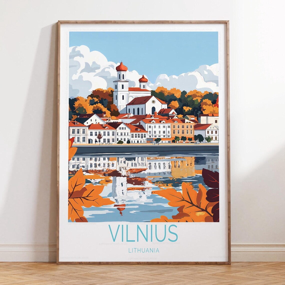 Vilnius Lithuania Home Decor Birthday Travel Wall Art V2, Unframed ...