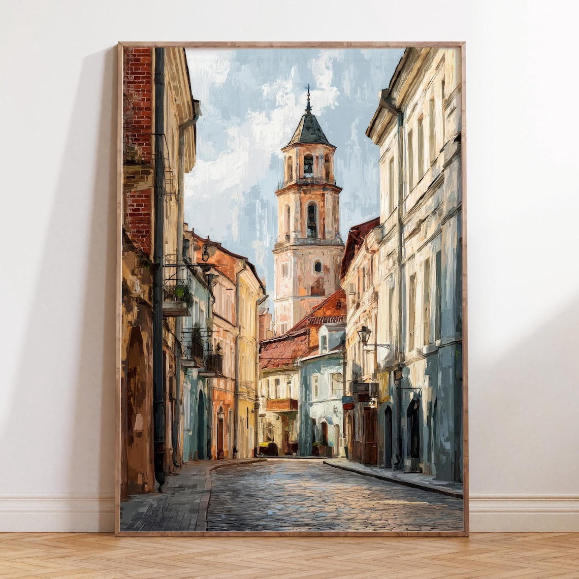 Vilnius Old Town Lithuania Baltic Architecture Wall Art, Unframed ...