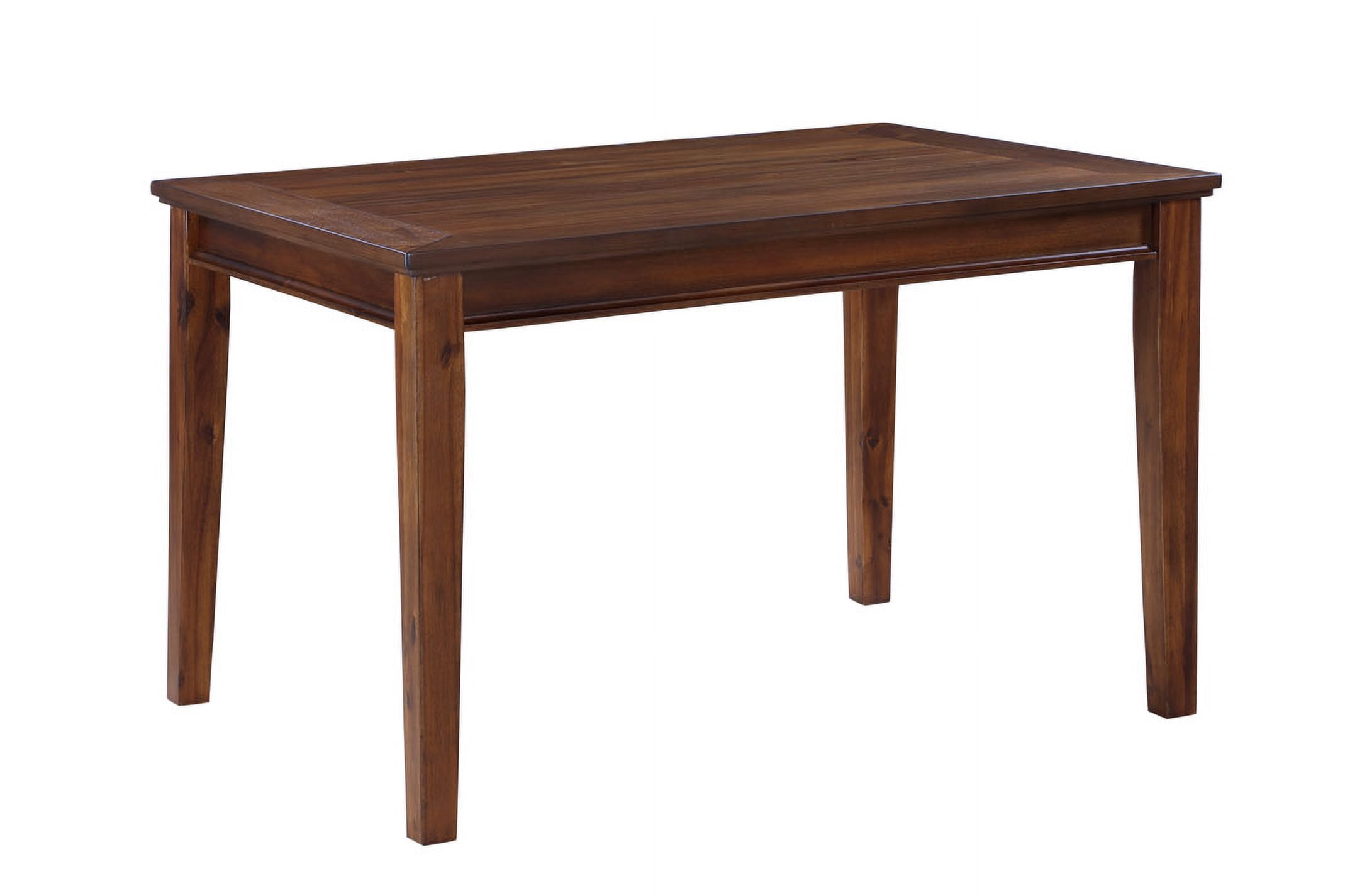 Vilo Home Glendale Rubber Wood Veneers Dining Table in Rich Brown ...