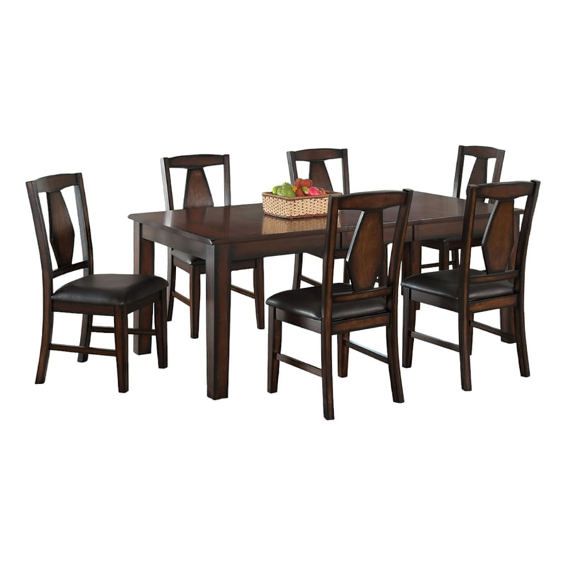 Vilo Home Tuscan Hills 7-Piece Butterfly Leaf Dining Dining Set in ...