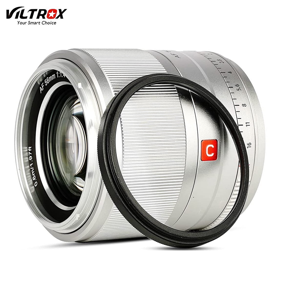 Viltrox 56mm F1.4 XF-Silver Large Aperture Autofocus Portrait Lens for ...