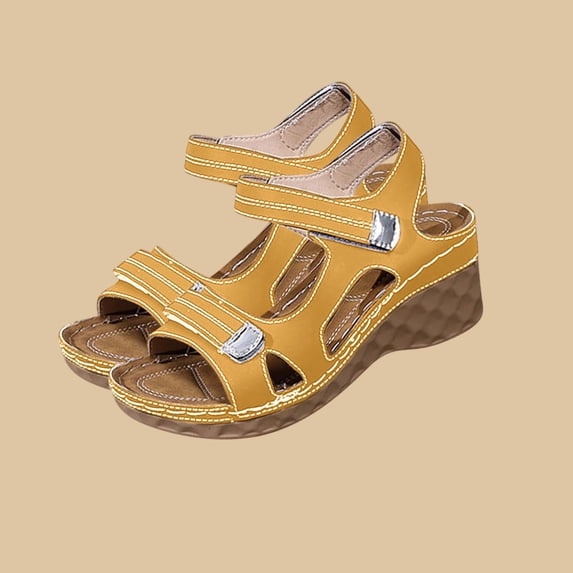 Viluyesy Wedge Sandals for Womens, Open Toe Comfortable Wide Width ...