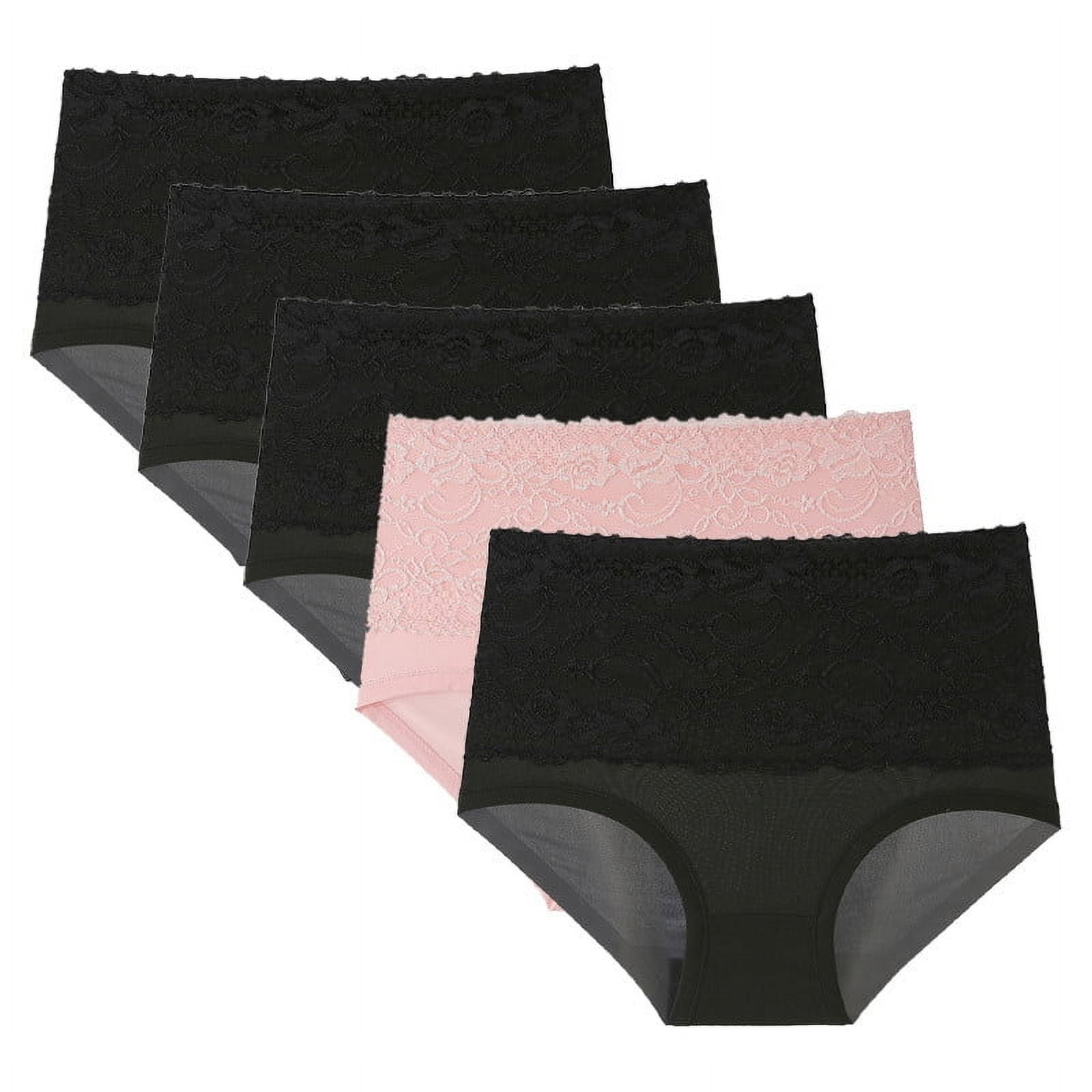 Viluyesy Women's Brief 5-Pack, Plus Size High Waist Tummy Control ...