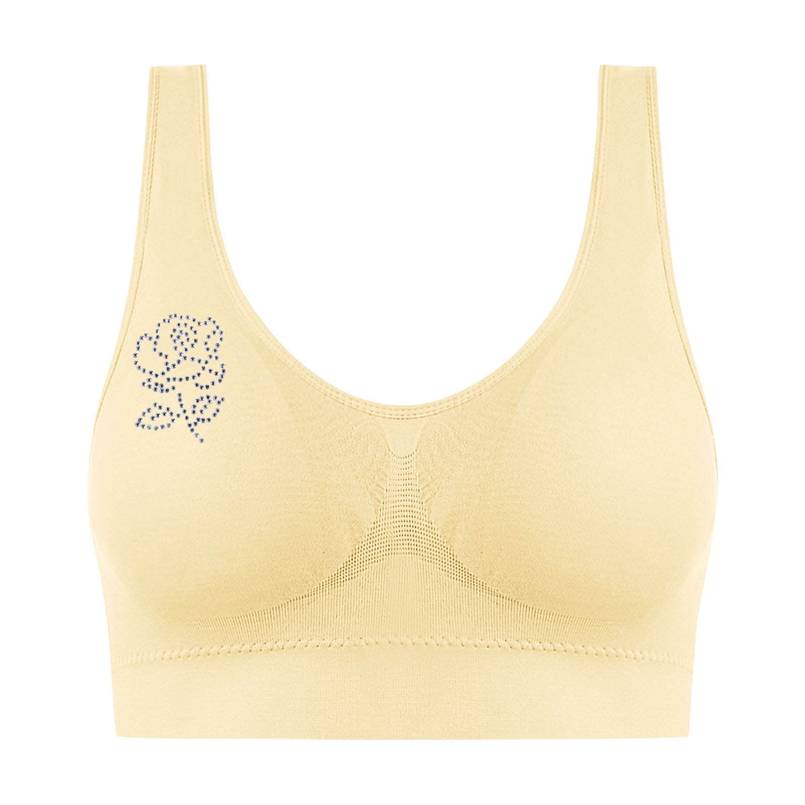 Viluyesy Womens Bra High Support Seamless Soild Color Underwear for ...