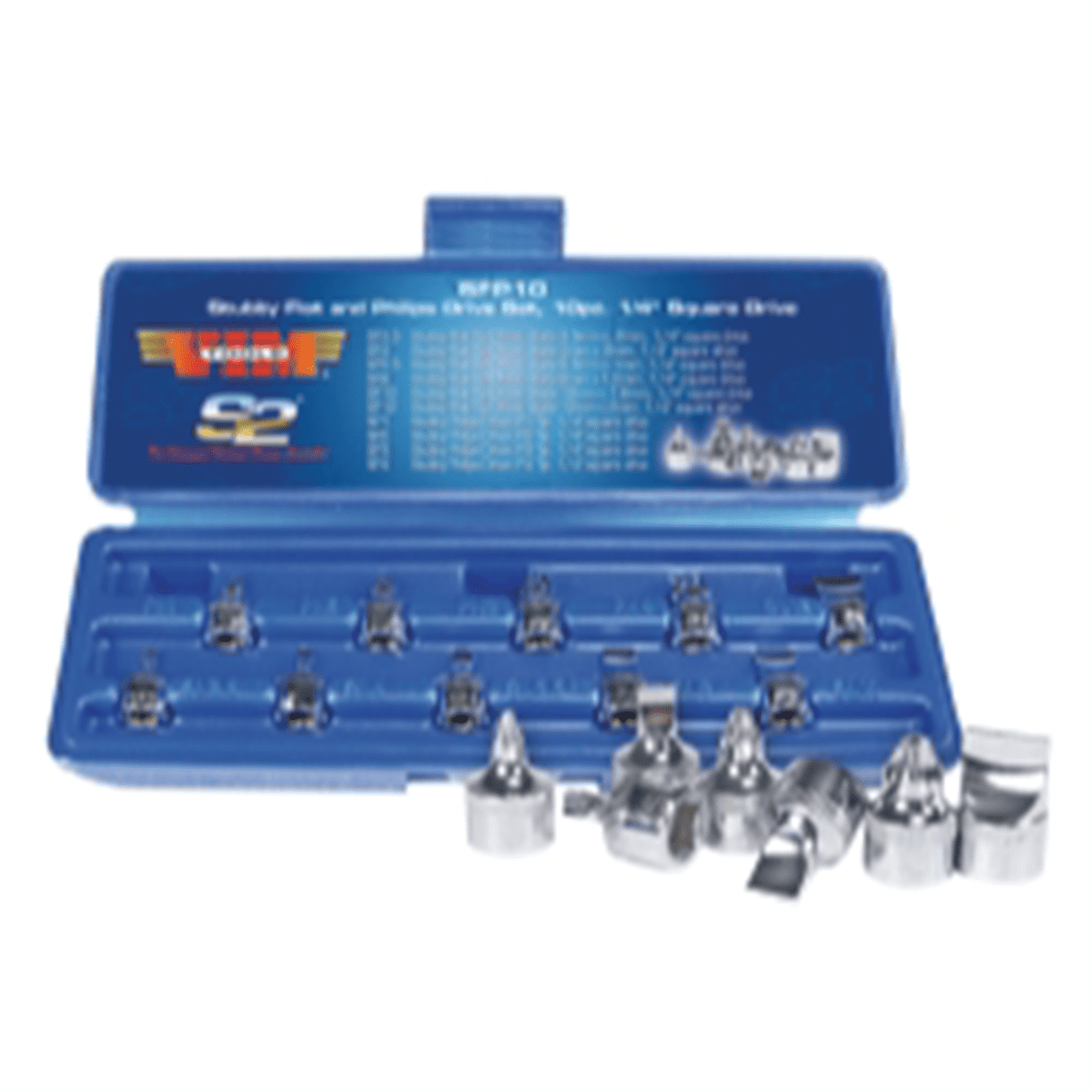 Vim SFP10 10 Piece 1/4" Square Drive Stubby Flat & Phillips Drive Set - Walmart.com