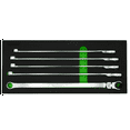 VIM Tools 5 Piece Deep Spline Ratcheting Flex Head Wrench Set (15-19 mm ...