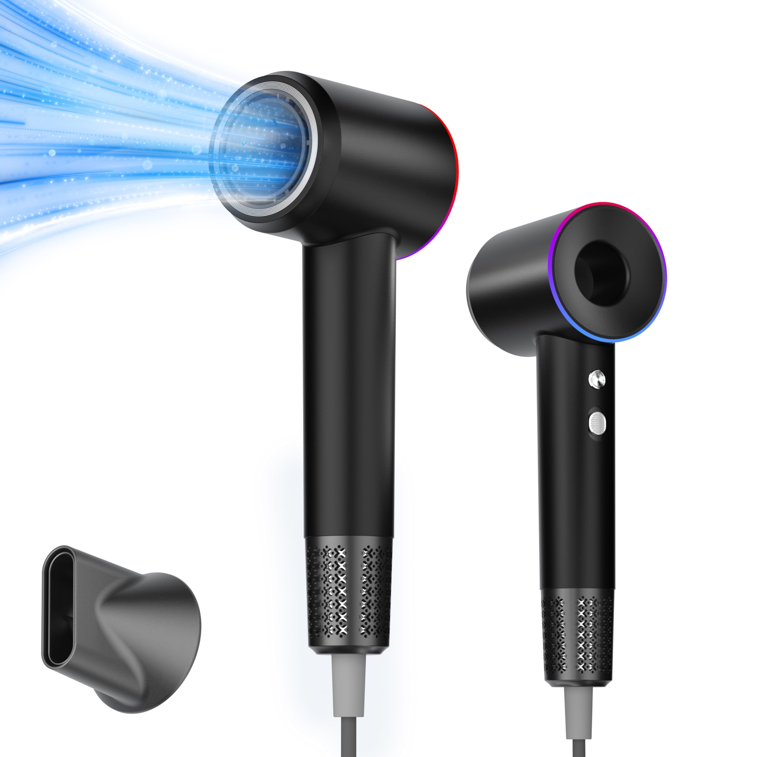 Vimdiff Professional Ionic Hair Dryer Blow Dryer with Diffuser,Powerful ...