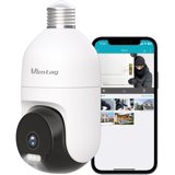Vimtag Light Bulb Camera, 3.5K/6MP Light Bulb Security Camera Outdoor ...
