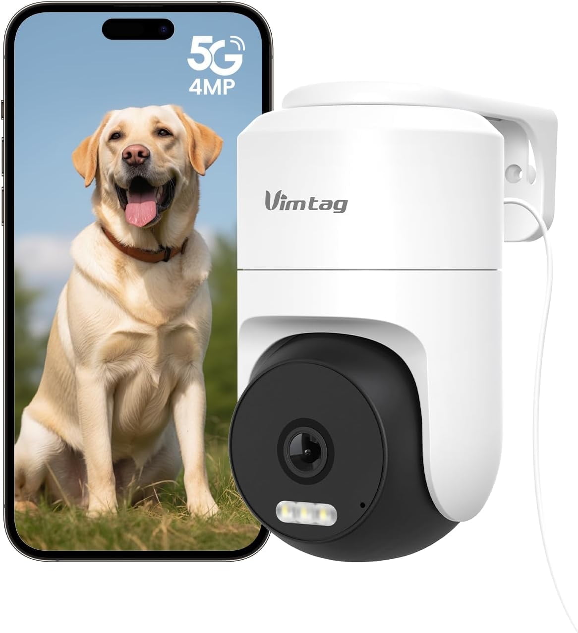 Vimtag 2.5K Security Camera Outdoor, Plug-in 5G/2.4G WiFi Indoor Cameras for Home Security ...