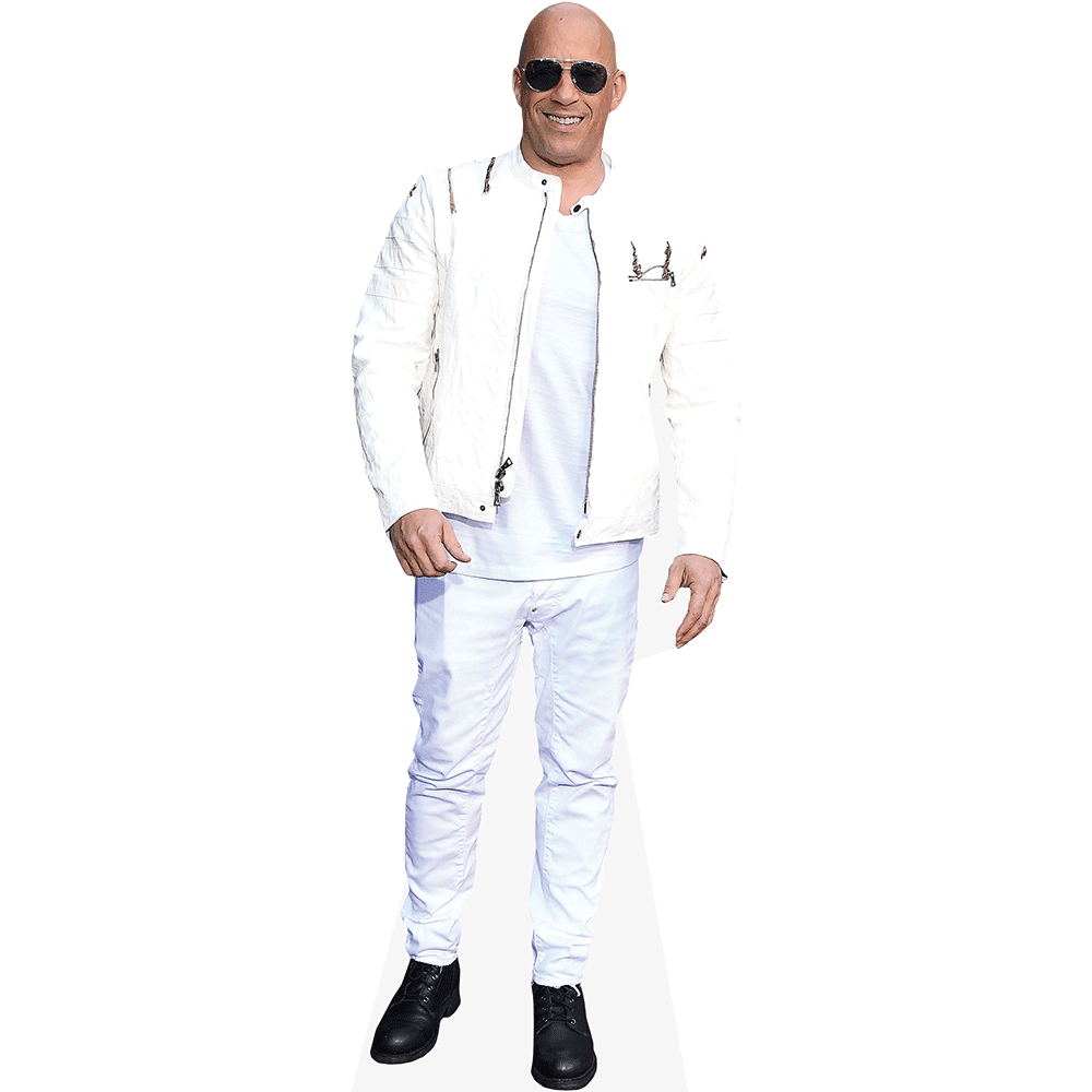 Vin Diesel (White Jacket) Lifesize Cardboard Cutout Standee - Walmart.com