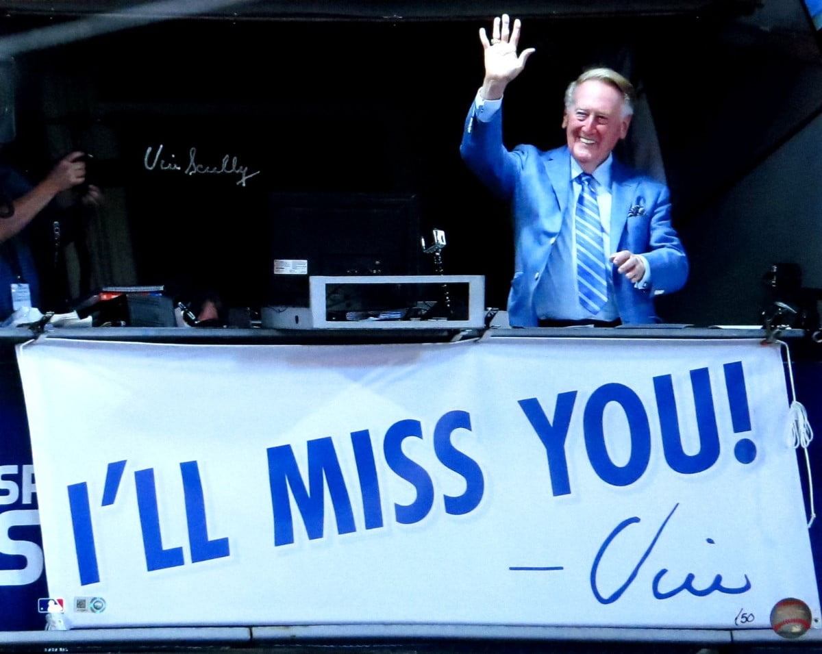 Vin Scully Signed Autographed 16X20 Photo "I'll Miss You" Dodgers ...