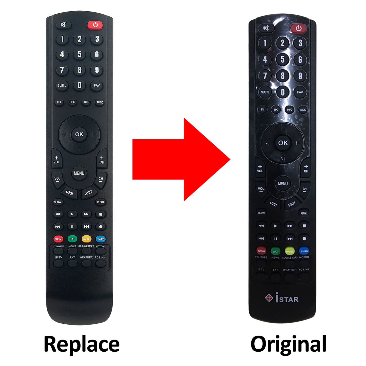 Vinabty Remote Control Fit For iSTAR IP TV - Walmart.com