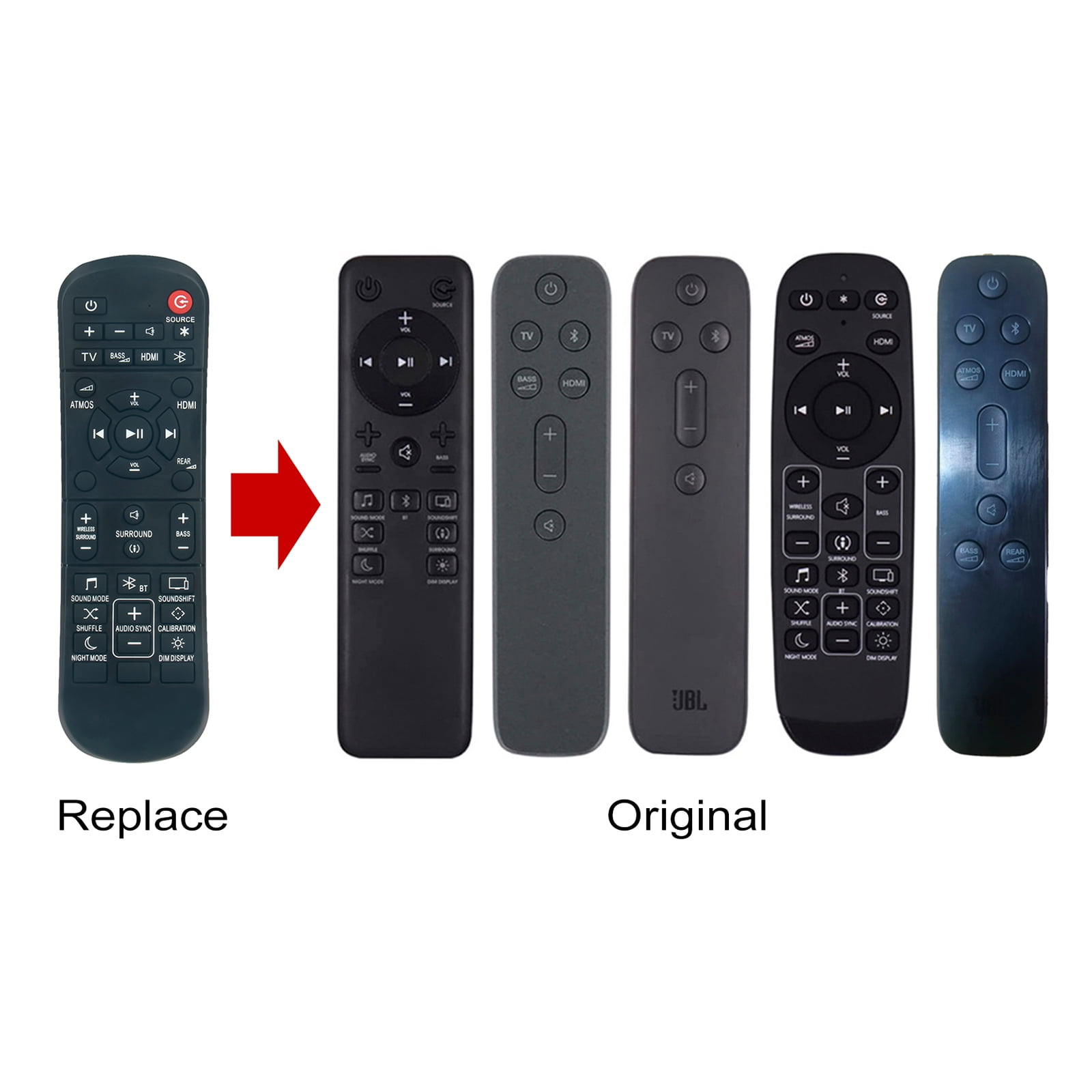 Vinabty Replaced Remote Control Fit for JBL 9.1 Soundbar, 5.1 Soundbar , 3.1 Soundbar , 2.1 ...