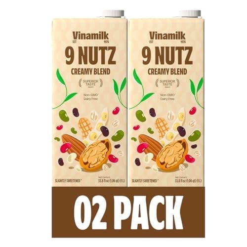 Vinamilk 9 Nutz Creamy Blend | Pack 2 | Oat Almond Walnut + Whole Soy ...