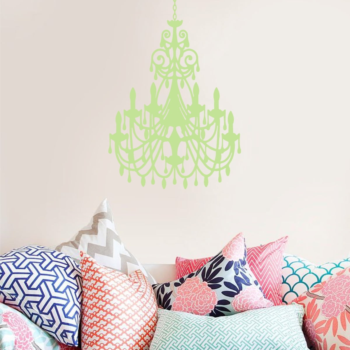 Vinatage Antique Decorative Chandelier Wall Decal Sticker - Walmart.com