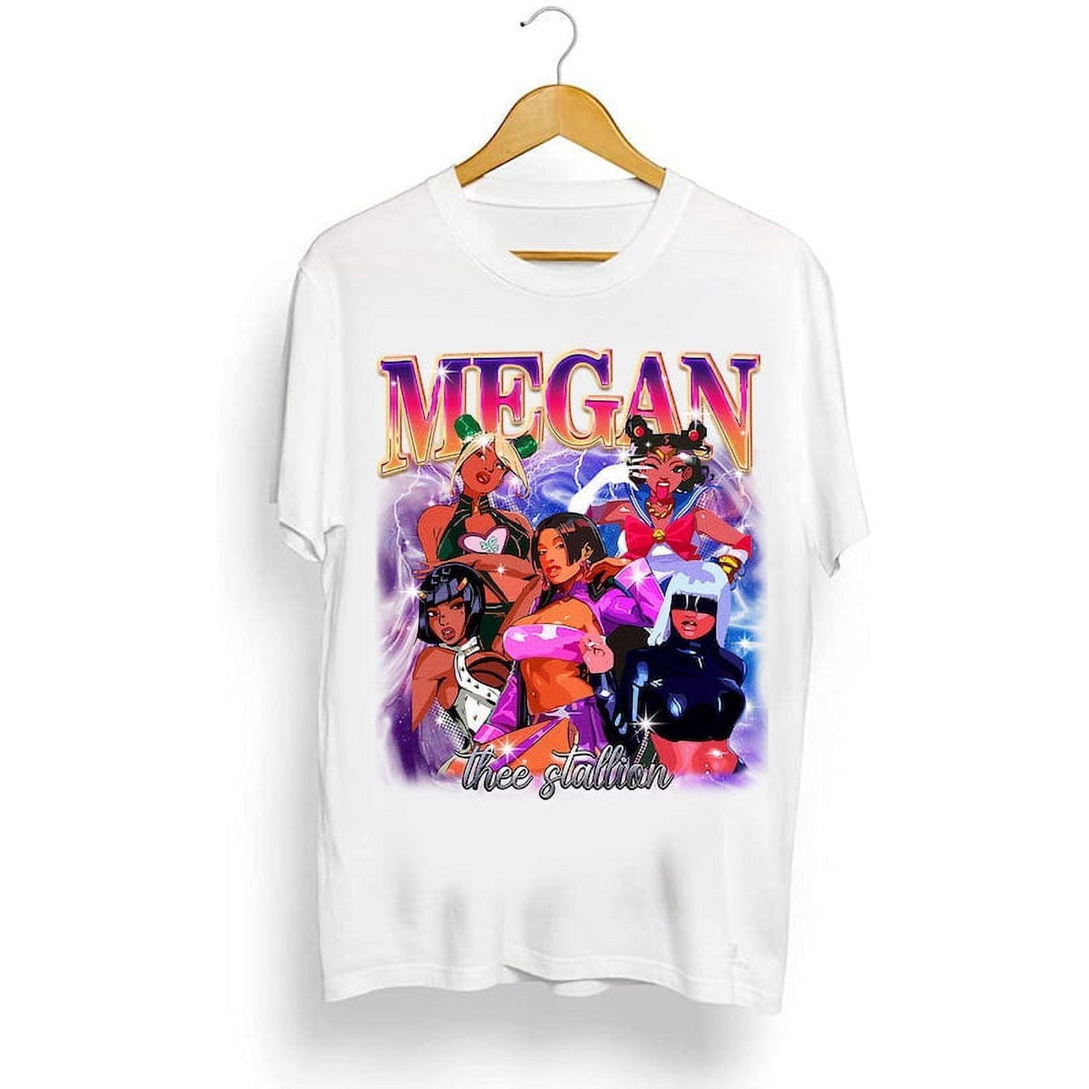 Vinateg Megan Thee Stallion 90s Anime Shirt, Megan Cosplay Art Shirt ...