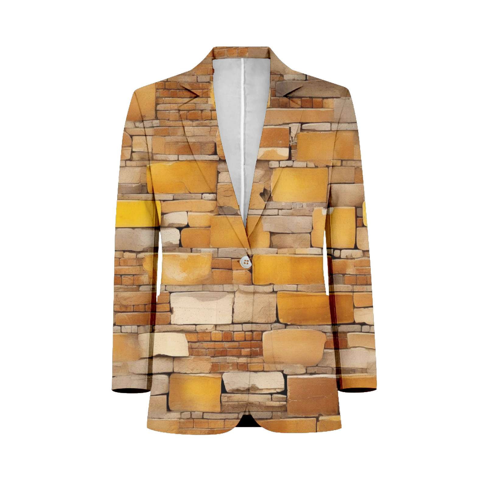 Vinatge Brick Wall Pattern Mens Suits Shawl Collar Slim Fit Suit Mens ...