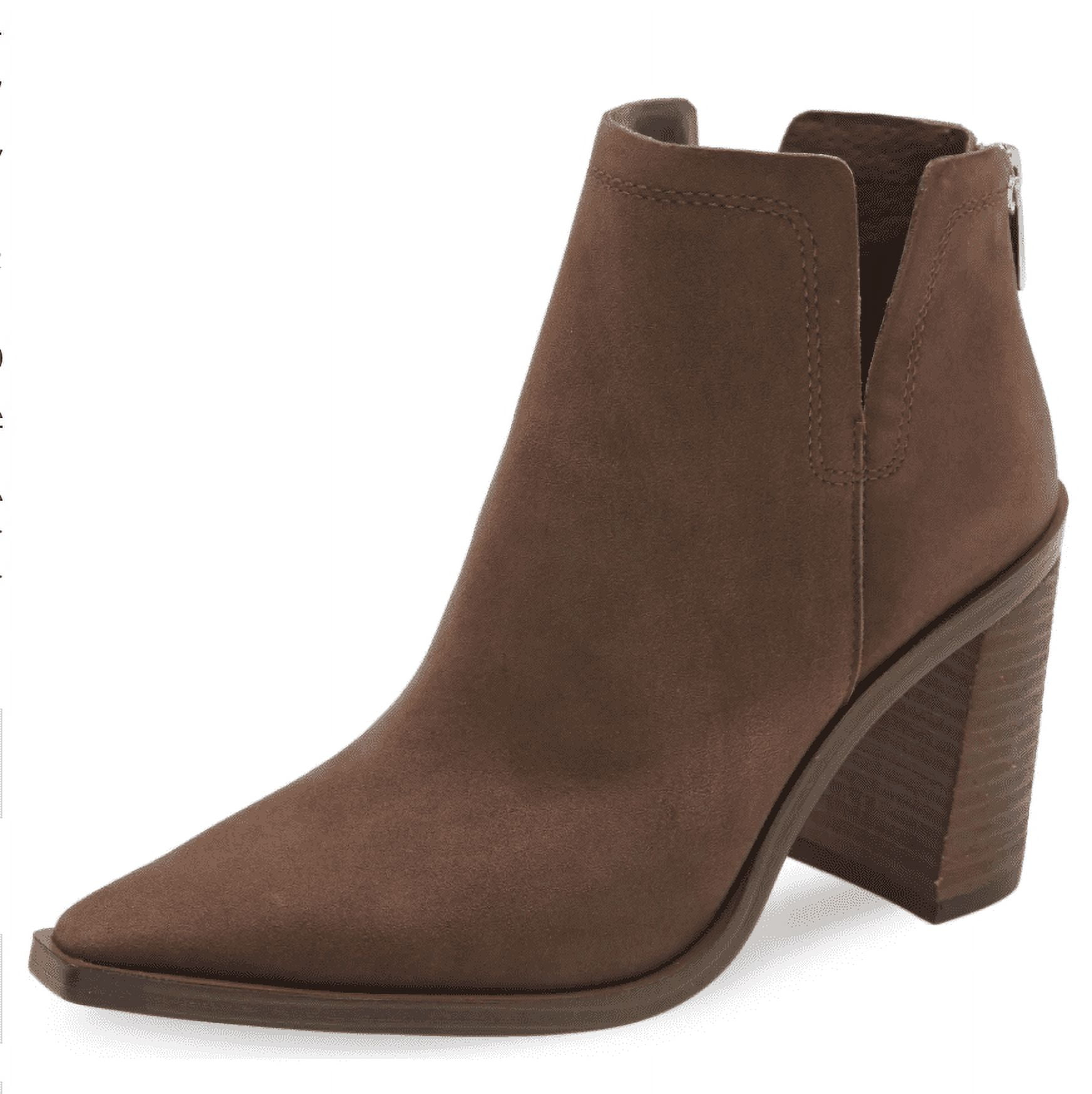 Vince Camuto Ackella Sable Pull On Squared Close Toe Block Heeled Boot ...
