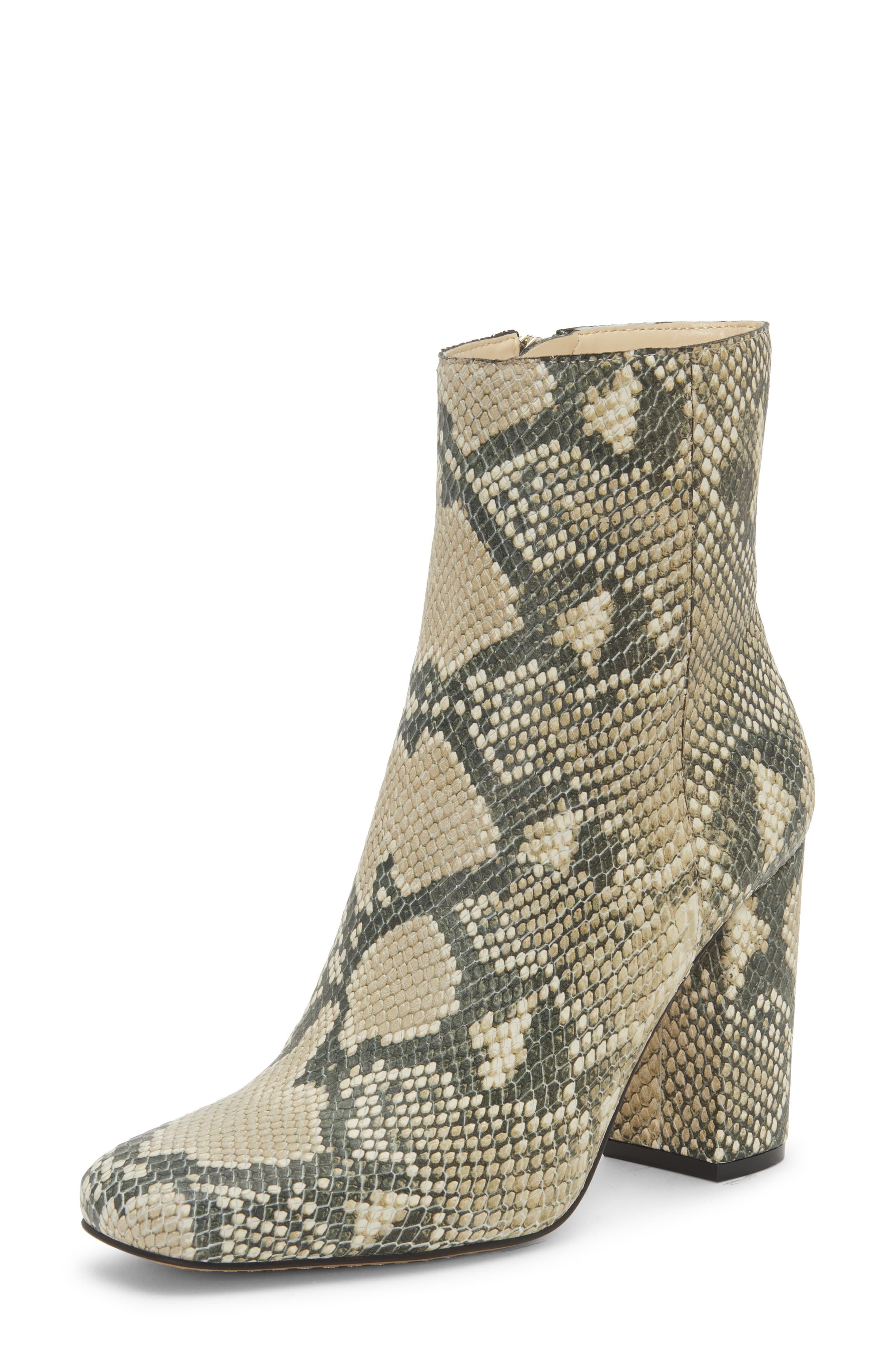 Vince Camuto Dannia Natural Snake Square toe Leather Leather Square-Toe ...