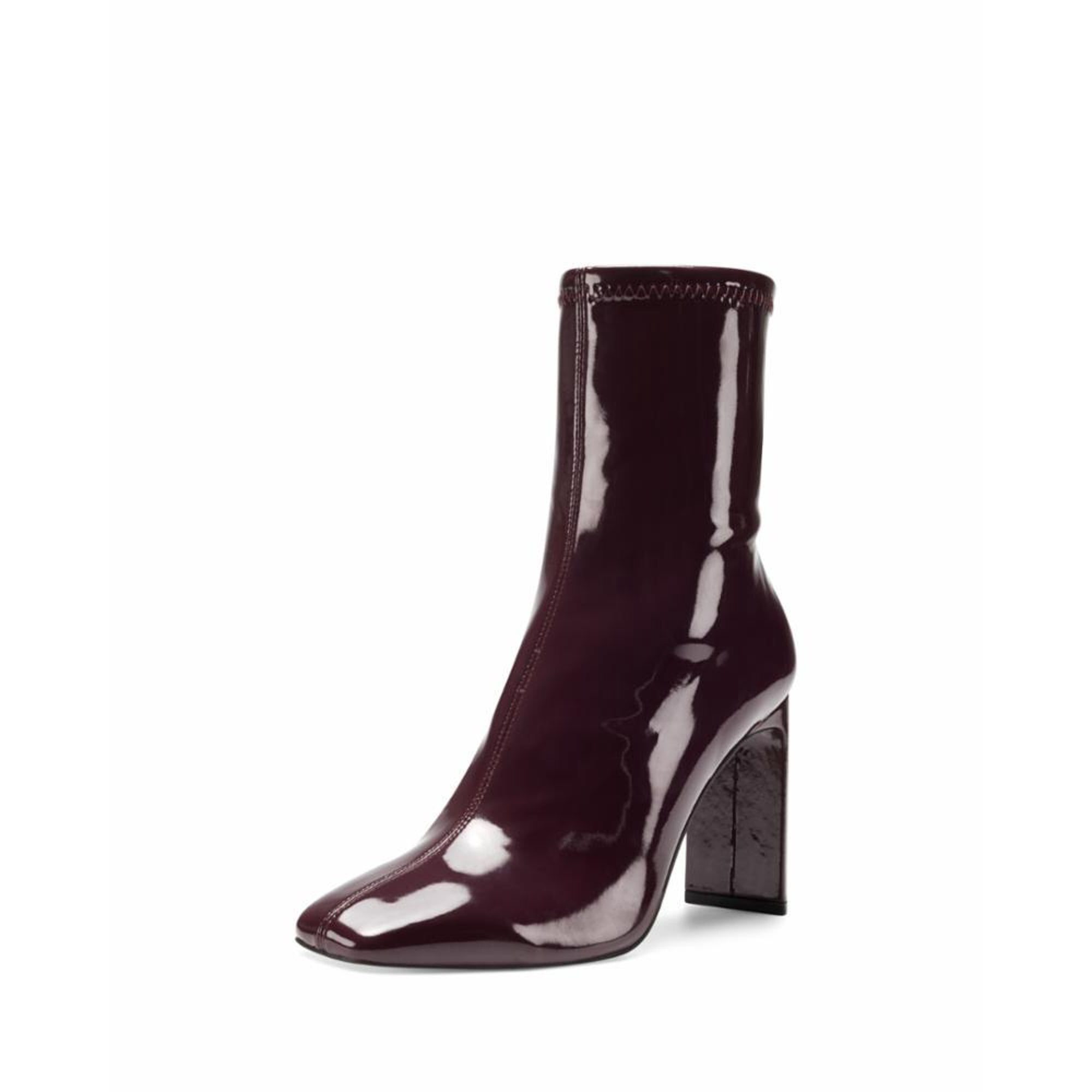 Vince Camuto Deverna Burgundy Patent Stretch Short Square Toe Fashion ...
