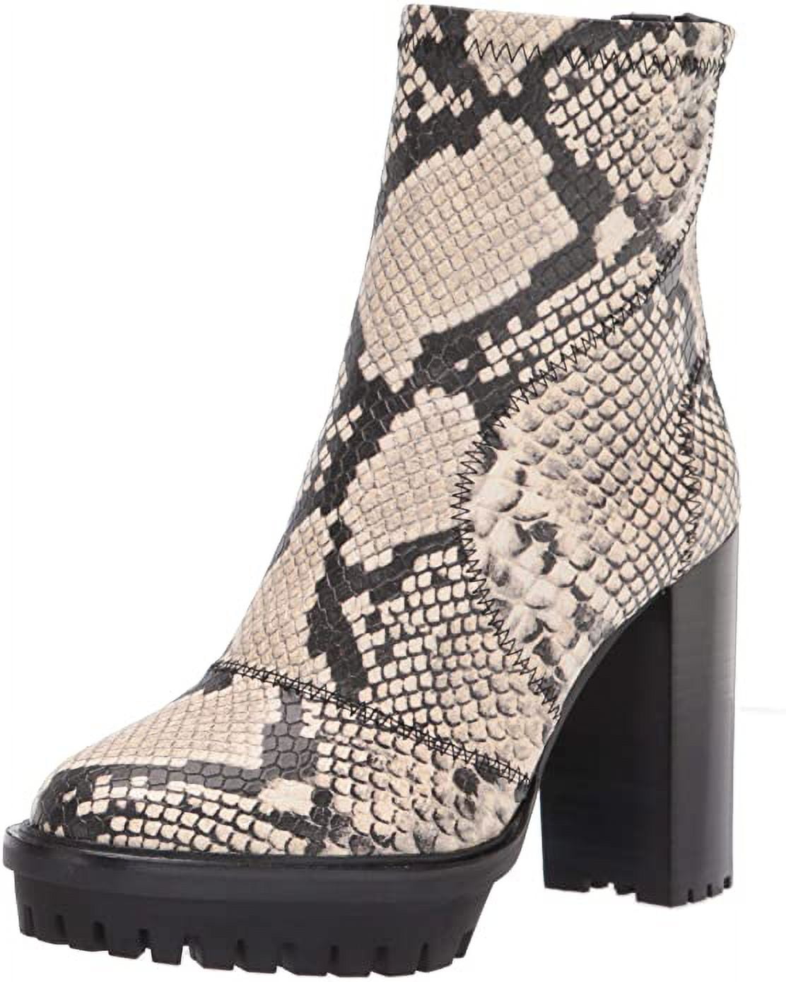 Vince Camuto Erettie Black White Snake Fashion Platform Block High Heel ...