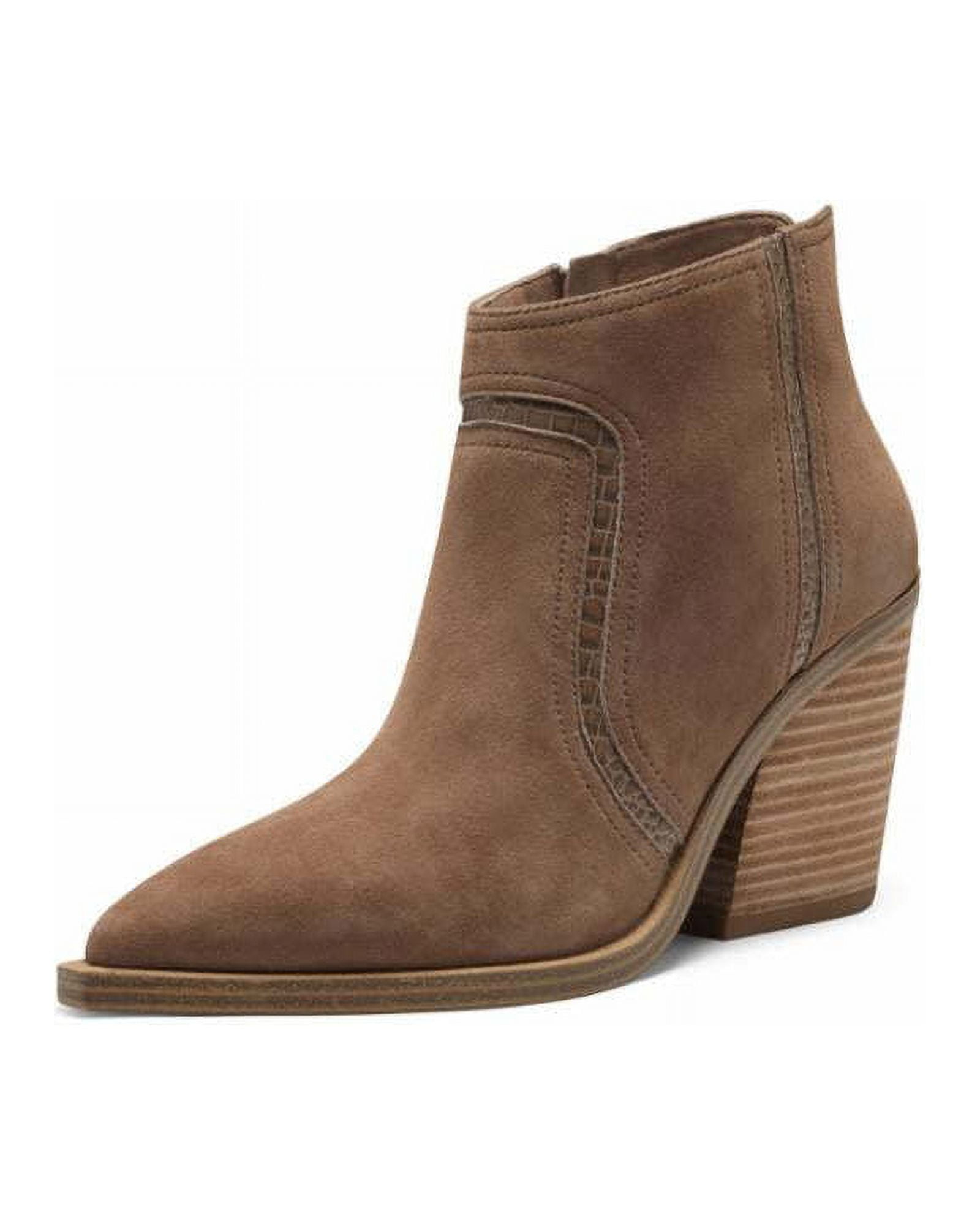 Vince Camuto Granda Tuscan Taupe Zipper Closure Pointed Toe Western ...