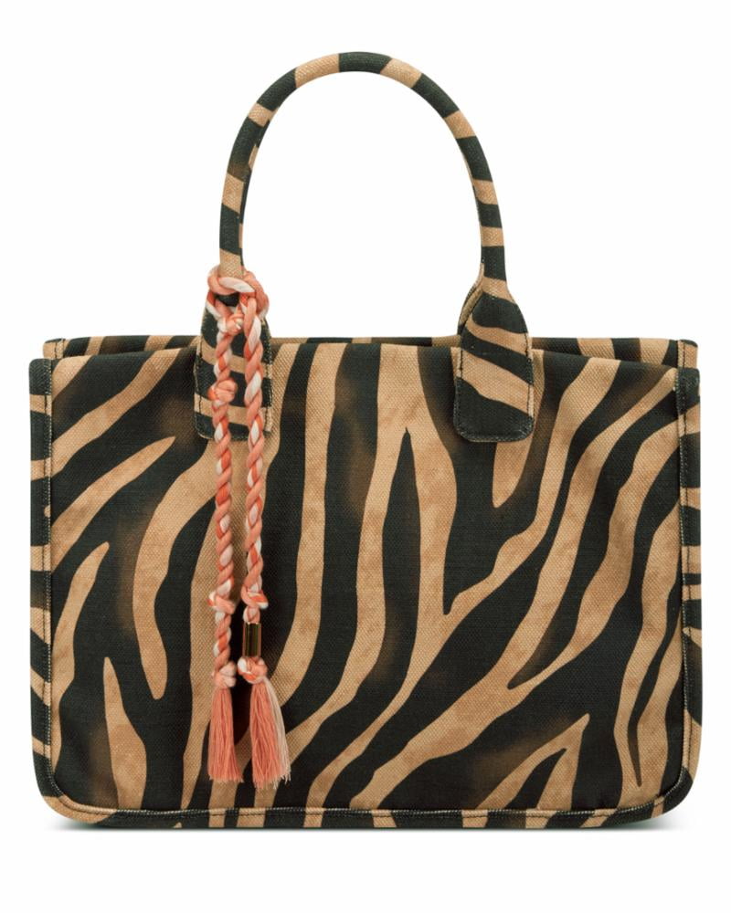 Vince Camuto Orla Tote Handbag, Animal Print, Canvas Material, Top ...