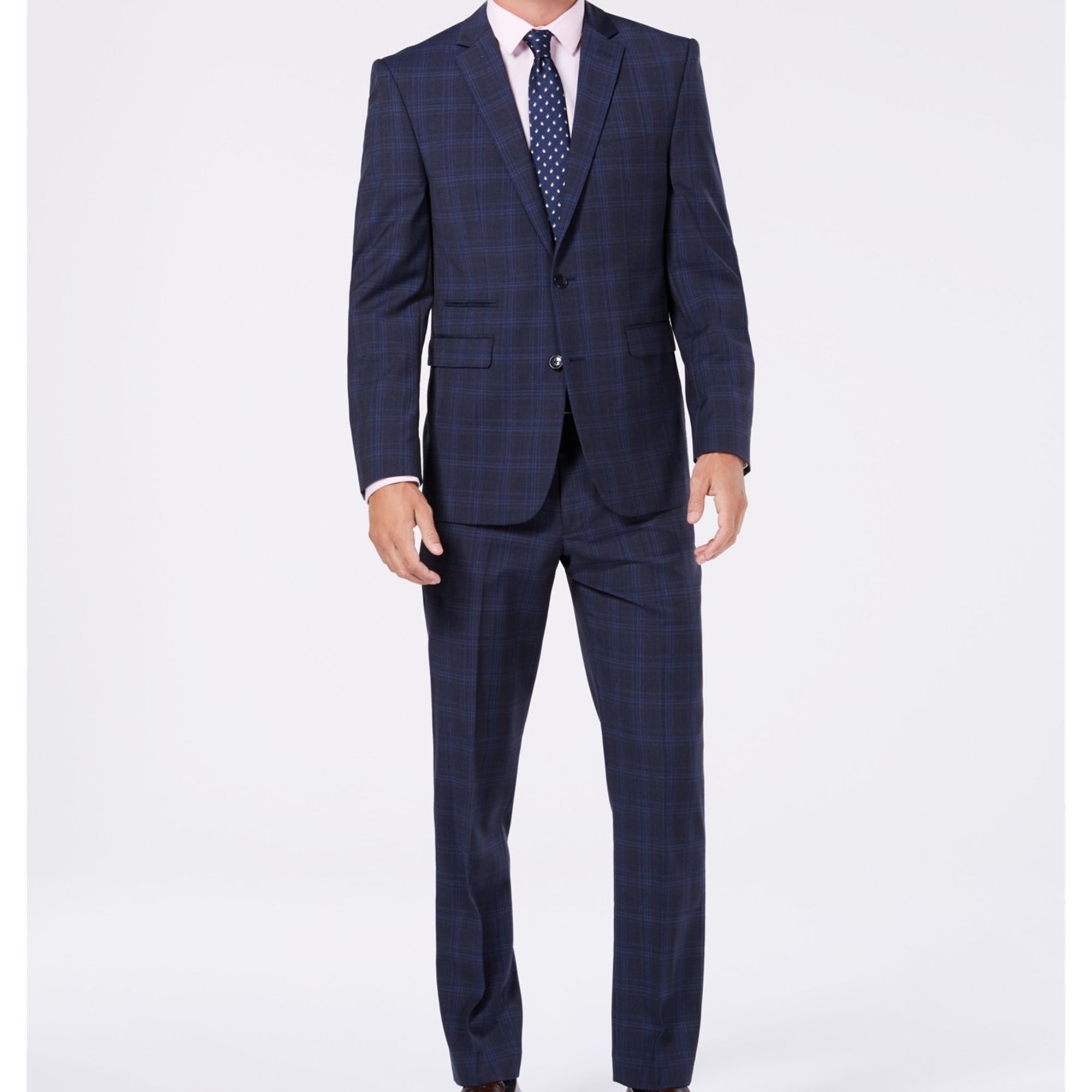 Vince Camuto Mens Plaid Casual Trouser Pants, Blue, 29W x 30L - Walmart.com