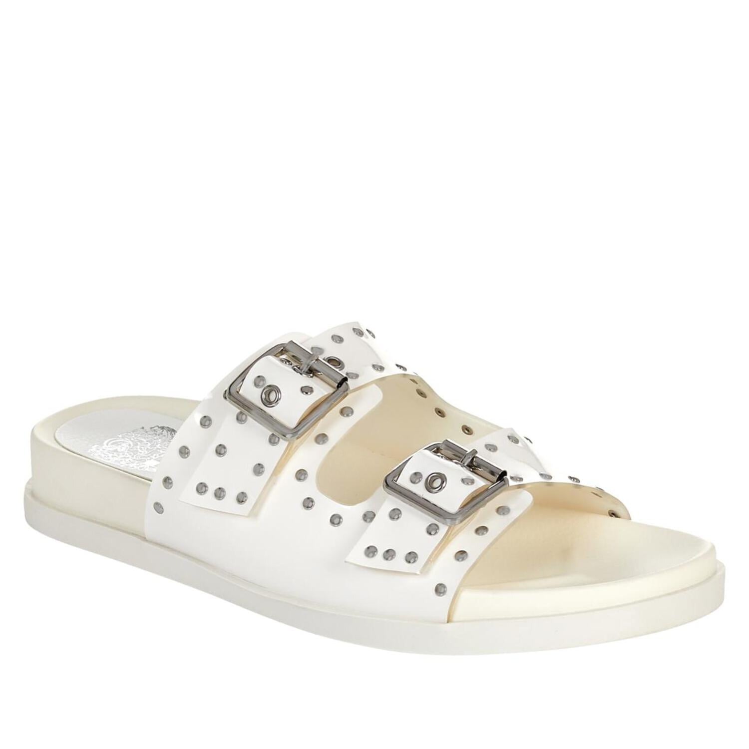 Vince Camuto Pavey Buckled 2-Band Slide Sandal with Studs - Walmart.com